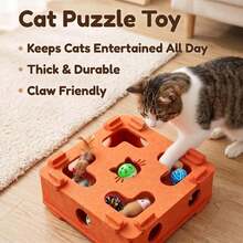 Cat Toy Self-Entertainment Boredom Buster Interactive Puzzle Maze Felt ...