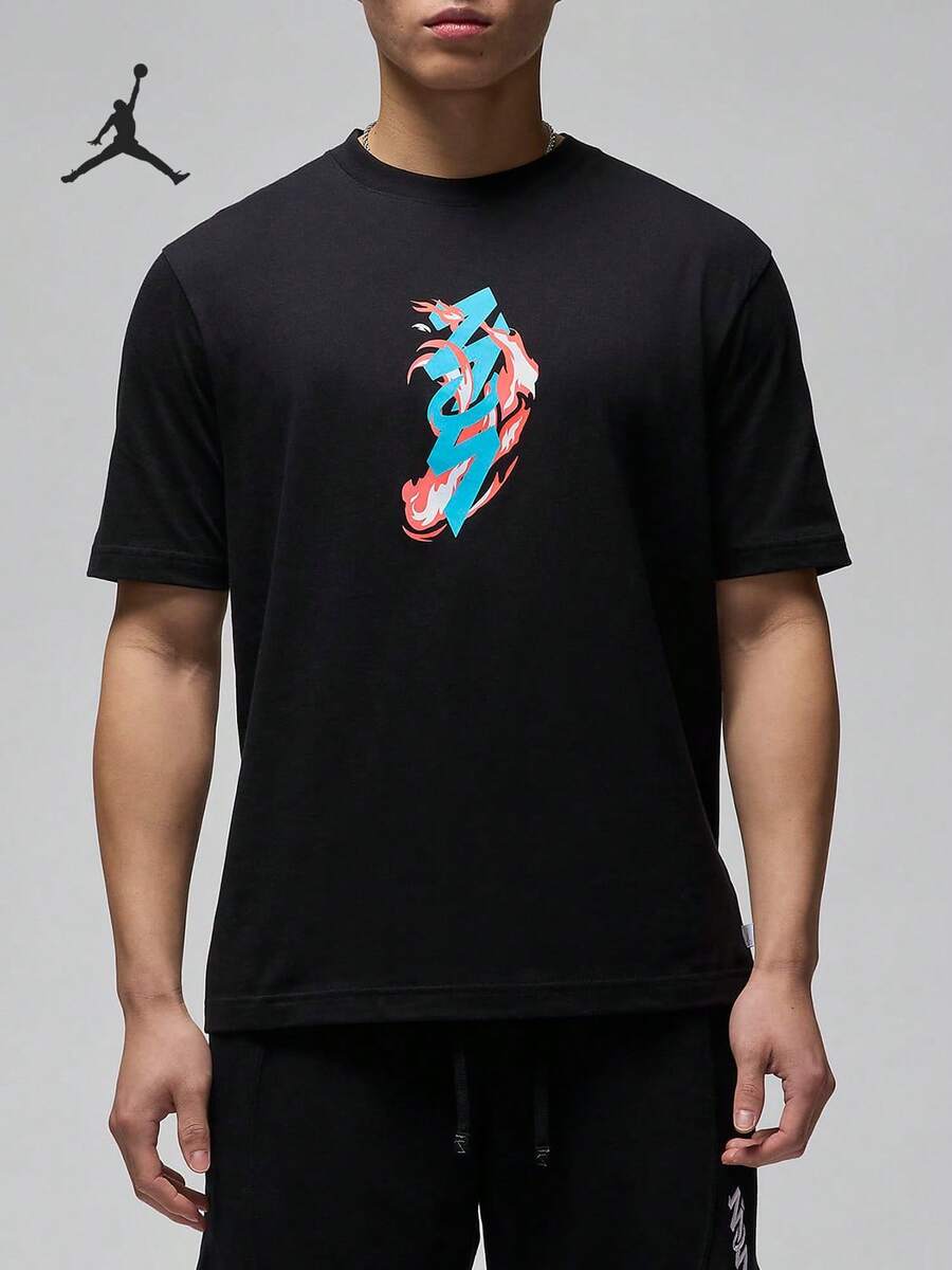 Nike Authentic JORDAN Men's Sports Casual Knit Crew Neck Short Sleeve T ...