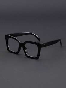 1pc Y2K Square-Shaped Cute Retro Clear Lens Eyeglasses Accessory For ...