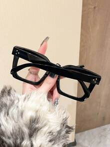 1pc Y2K Square-Shaped Cute Retro Clear Lens Eyeglasses Accessory For ...