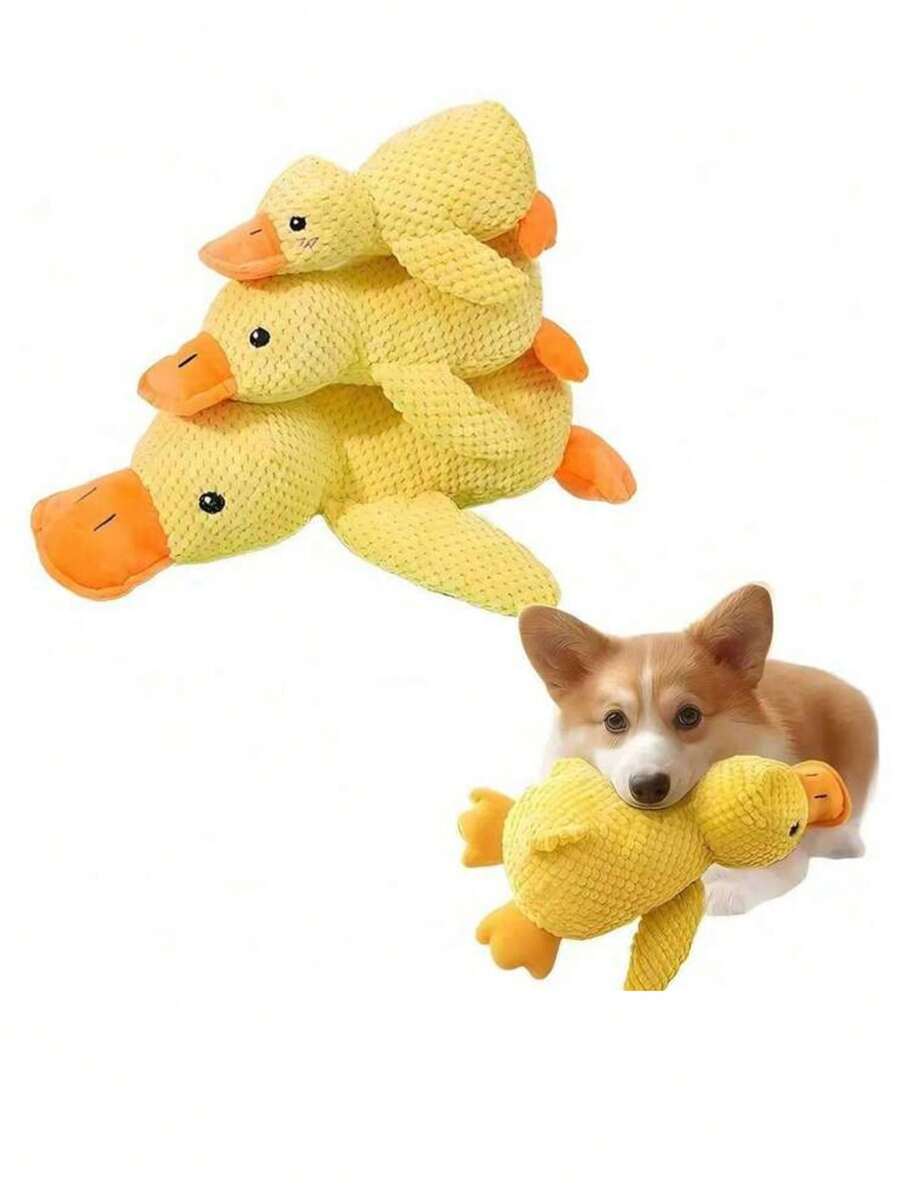 Cute Plush Yellow Duck Dog Toy, An Ideal Soft Sleeping Companion For ...