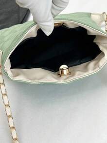 Bolsa Transversal Acolchoada com Corrente Feminina, Mini Bolsa, Bolsa ...