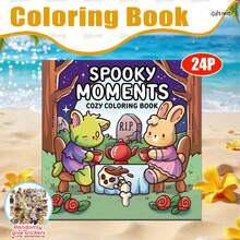 Spooky Animals: A Cute And Simple Coloring Book For Students, 24 Pages ...