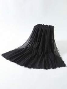 1pc Linen Shawl Arabic Solid Color Headscarf Long Scarf Sun Protection ...