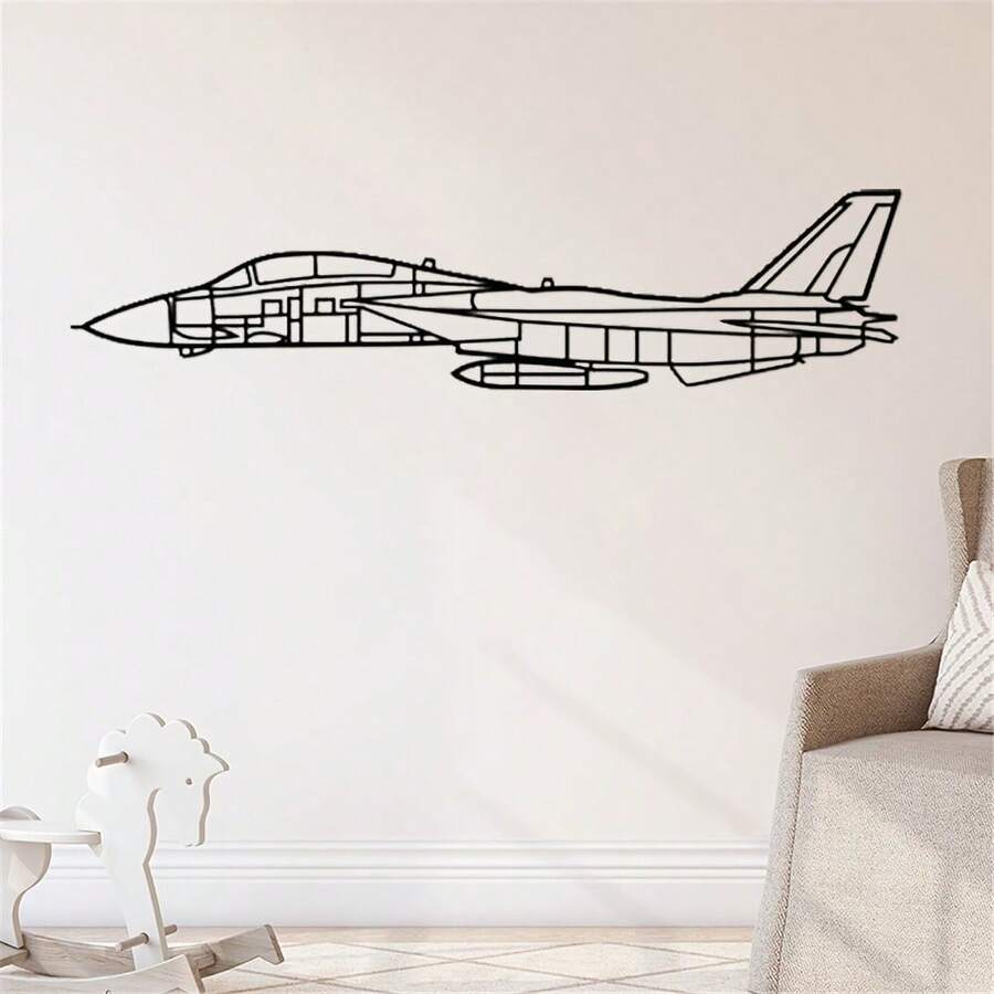 F14 Aircraft Silhouette Wall Decor, US Military Aircraft Decoration ...