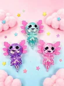 Cute Glitter Salamander Shaped Squishy Toy, Slow Rebound Soft Touch ...