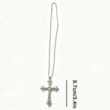1 peça Colar de Cruz Gótico Escuro Vintage, Colar Feminino com Strass ...