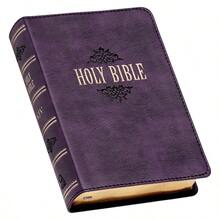 KJV Holy Bible, Large Print Compact Bible, Purple Faux Leather Bible W ...