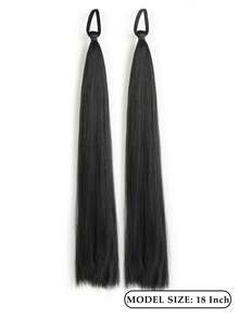 2 Packs Synthetic Long Straight Ponytail Hair Extensions For Women ...