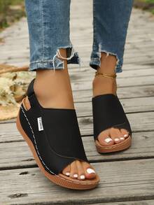 2026 Spring/Summer New Women's Square Toe Rivet Elastic Thick Sole ...