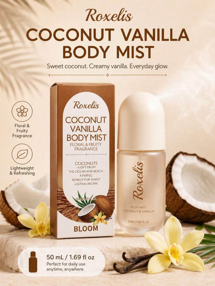 50ml Coconut Vanilla Body Fragrance. A Fresh And Elegant Scent That ...