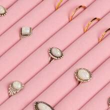 Ring Storage Tray With Transparent Cover, 10 Slots Velvet Drawer For ...
