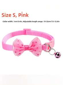 Super Cute Photo Prop Pet Collar - Bow + Bell, Suitable For Puppy ...