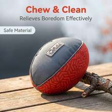 Durable Rugby Shape Dog Chew Toy, Interactive Oxford Cloth Squeaky Pet ...