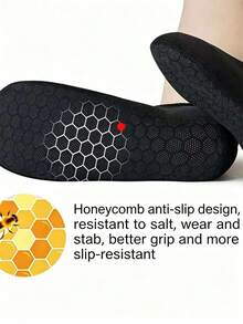 Quick-Drying Non-Slip Beach Water Shoes Adult Honeycomb Sole Beach ...