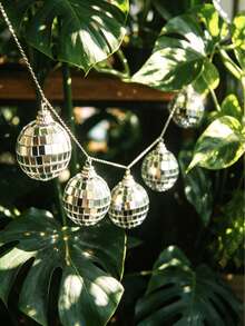 Boho Mirror Disco Ball Plant Chain | Window Hanging Hippie Wall Decor ...