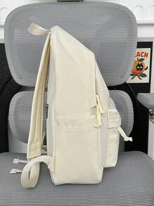 Basic Solid Lightweight Backpack, Clean Minimalist College Style Casual ...