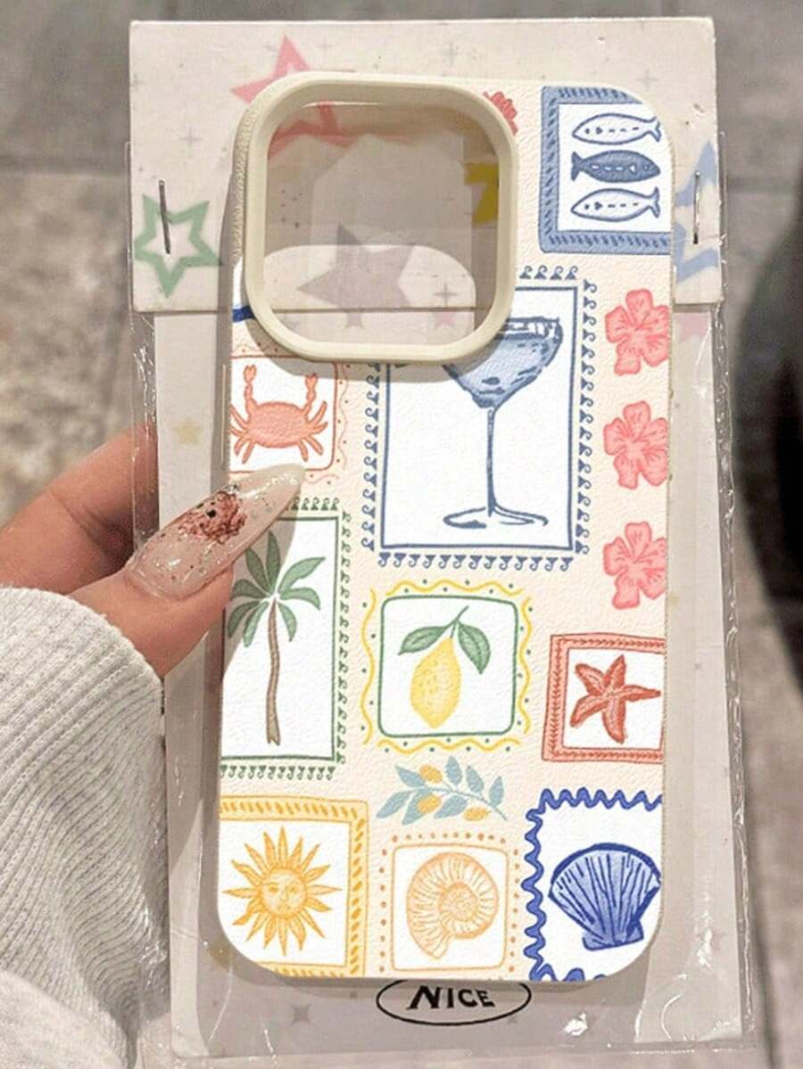 Fashionable Colorful Printed Tropical Plant Pattern Shockproof TPU ...