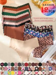 12-Piece Set Of Random Color Sexy Women's Underwear, Small Floral ...