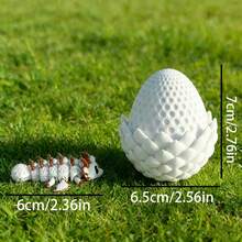 Cute Adorable 3D Printed Hockey Dragon + Dragon Egg Model Plastic ...