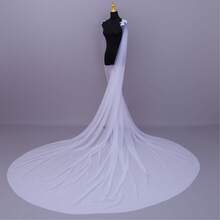 3M Wide Bridal Tulle Cape, Matching Wedding Dress Long Train Shawl ...
