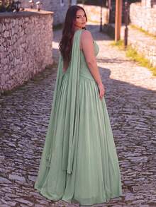 Faeriesty Elegant Plus Size Strapless Evening Gown - Ruched Bodice ...