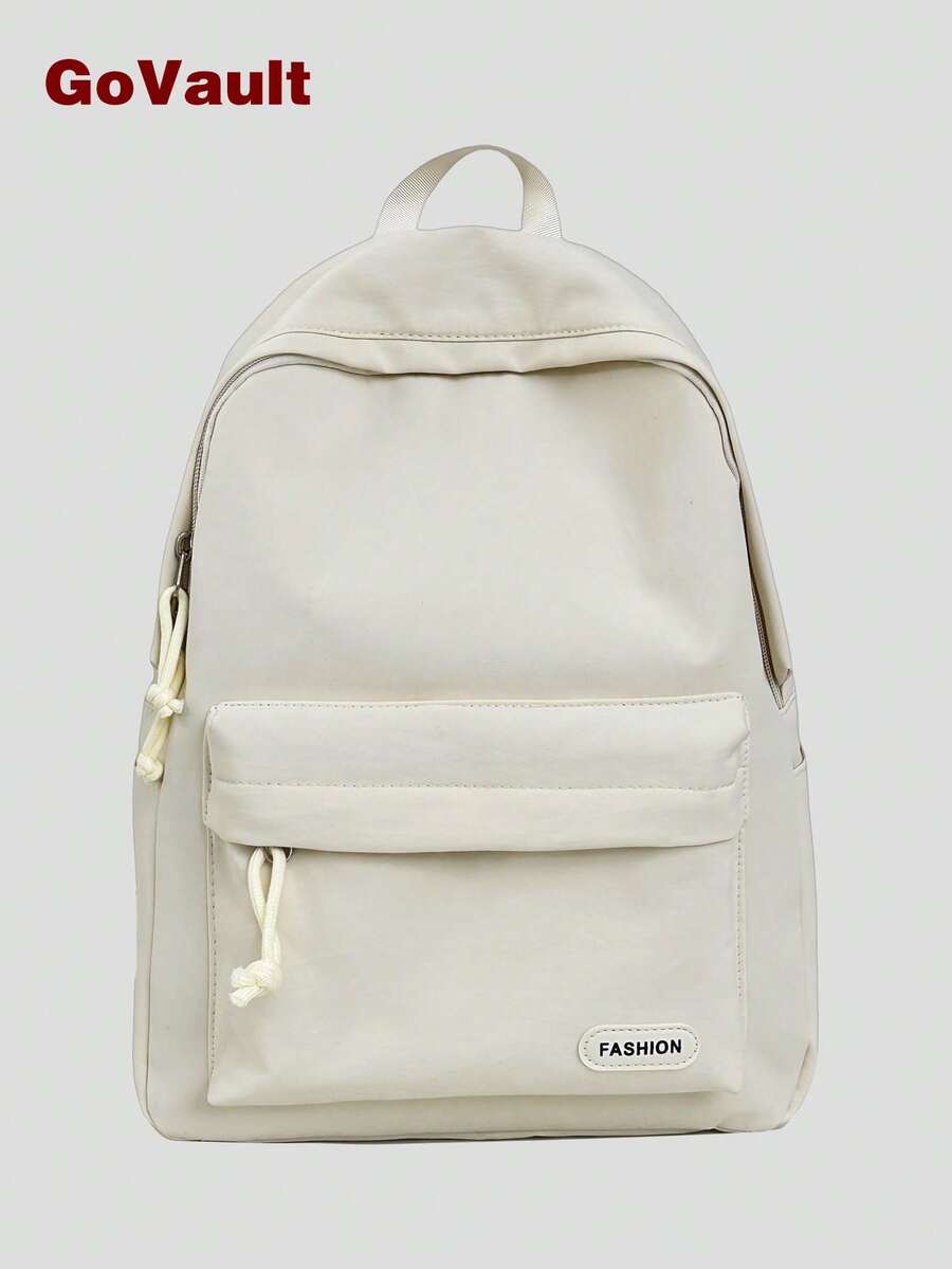 Basic Solid Lightweight Backpack, Clean Minimalist College Style Casual ...