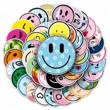 50pcs New Cute Smiling Face Stickers, Fresh Style Decorative Decals For ...