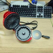 ISRBV 1pc Red Waffle Maker, Wreath-Shaped Cake Maker, Summer Ice Cream ...
