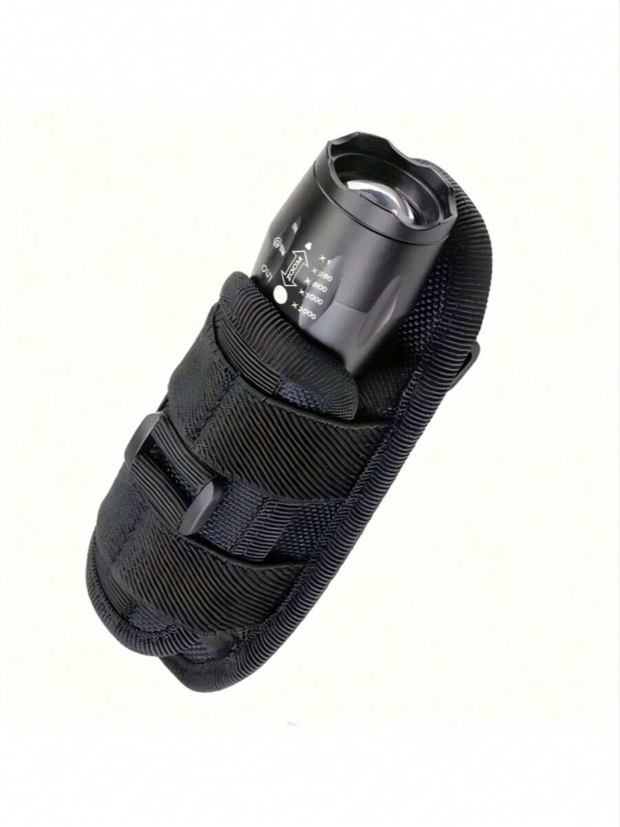 Tactical Flashlight Holster Duty Belt Pouch 360° Rotating Clip Holder ...