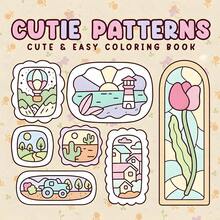 Pattern To Chill Bold & Easy Coloring Book, Cute Sweet Snack Fruit Moon ...