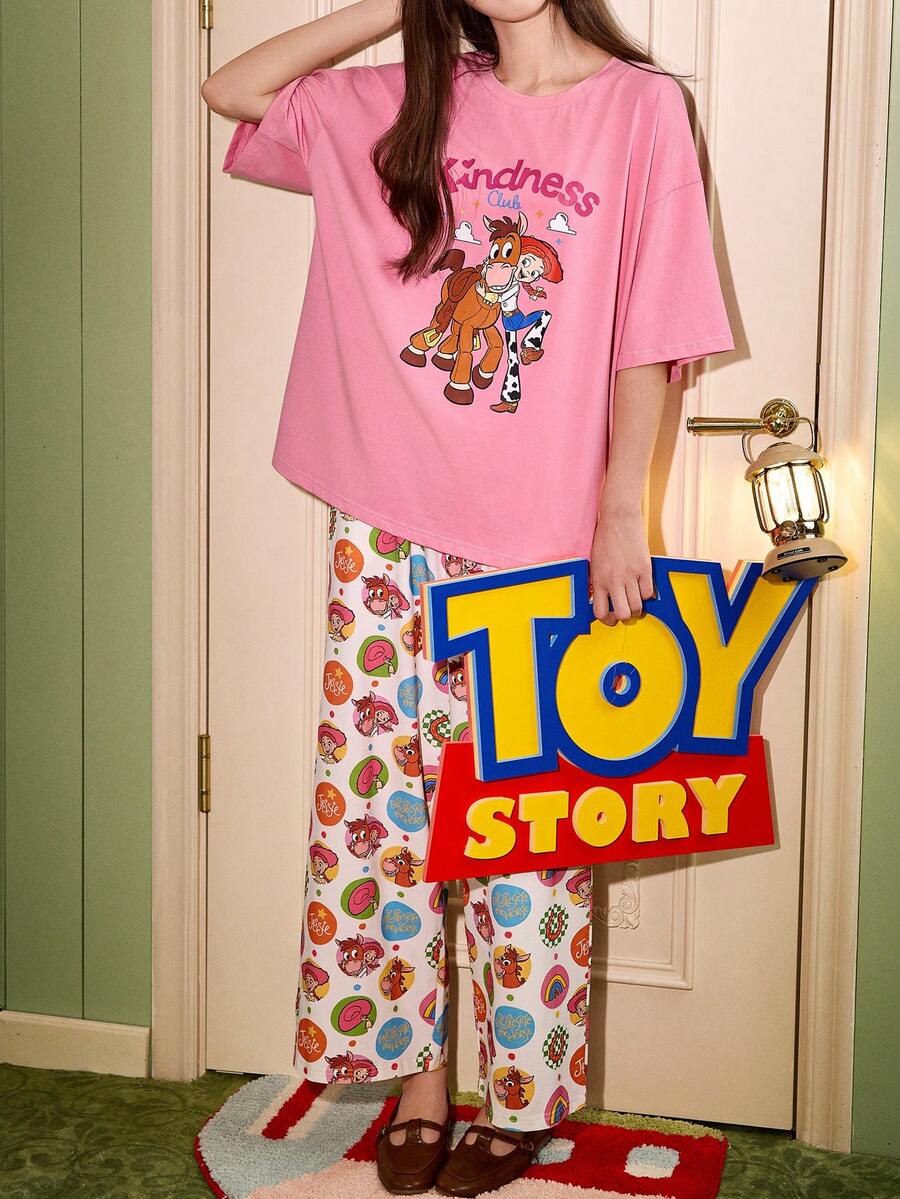 Gongdie 2 Pieces Disney Toy Story Women Pajama Set,Summer Soft ...