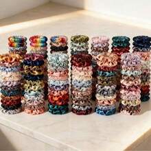 3/5/10/20pcs Mixed Color Satin Large Hair Scrunchies Set, Exquisite ...