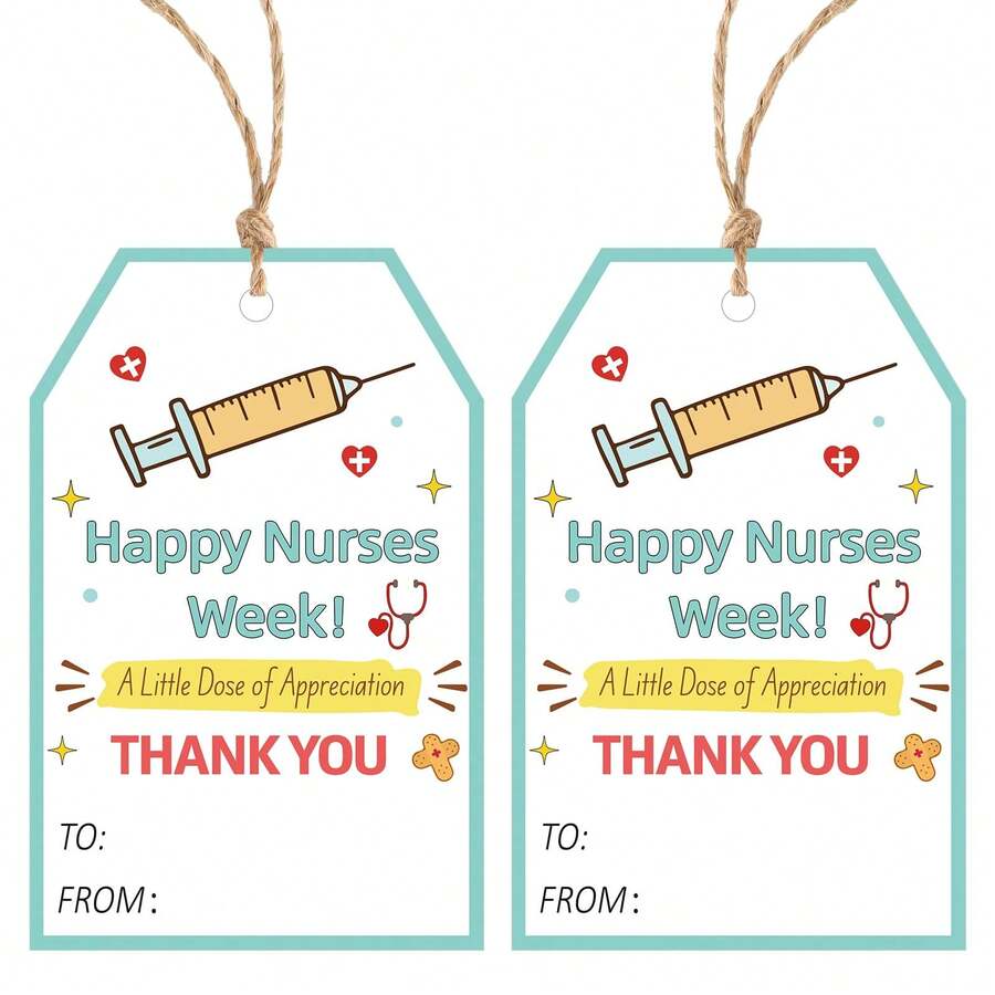 48pcs Paper Gift Tags Nurse Thank You Gift Tags Thank You Paper Tags ...