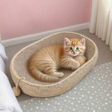 22.4 Inch Extra Large Cat Scratching Post And Pad - Heavy Duty Oval Cat ...