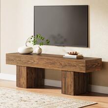 LITTLE TREE Farmhouse TV Stand For TVs Up To 65 Inches, 55-Inch Rustic ...