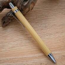 3pcs/5pcs/10pcs/20pcs Bamboo Wood Material Ballpoint Pens Gift Click ...