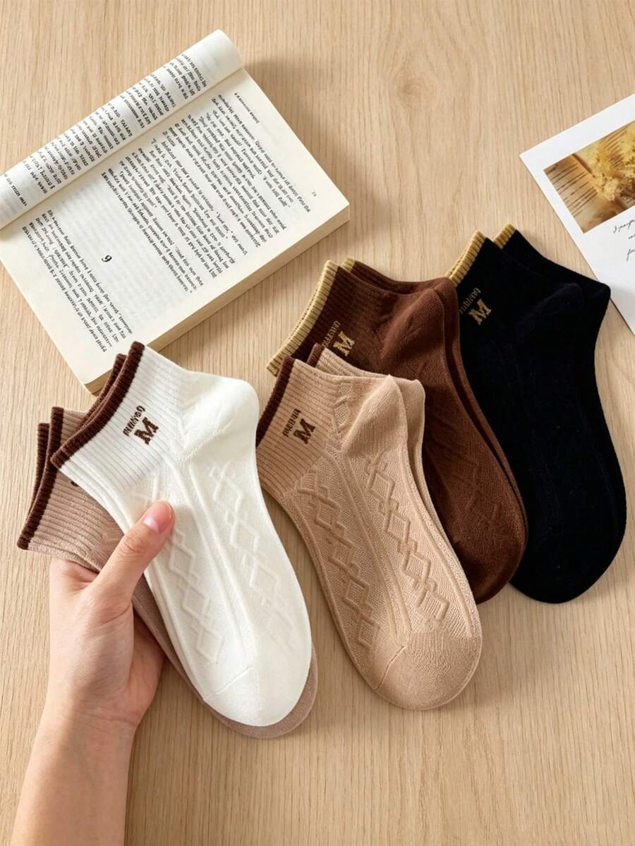 1/5/10 Pairs Women's Vintage "Million" Letter Pattern Fashion Short ...