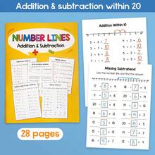1 Book 28 Pages Addition Subtraction Multiplication Division Practice ...
