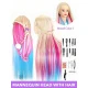 28-Inch Multi-Color Synthetic Hair Mannequin Head With Free Clips And ...