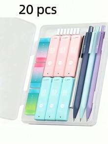 20pcs Cute Mechanical Pencils With Soft Color Design | 0.5mm HB Fade ...