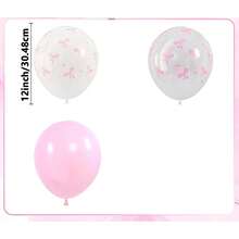 60/30/15/3 Pcs 12 Inch Pink Latex Bow Balloons, For Bachelorette Party ...