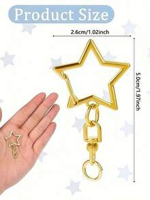 10/20/40pcs Star-Shaped Spring Keychains (5/10/20pcs Star Keychains And ...