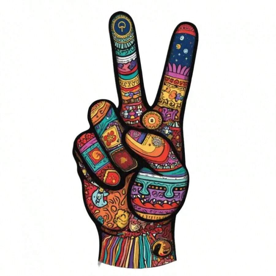 Adesivos Coloridos de Sinal de Paz Desenhados à Mão, Decalques de ...