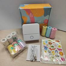 Wireless Mini Printer, Portable Thermal Inkless Printer With 9 Rolls ...