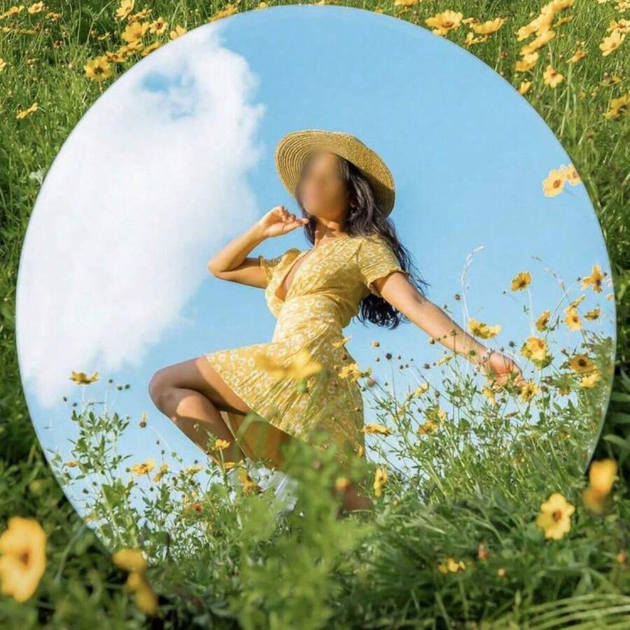 4PCS Round Acrylic Mirror Decals; Non-Glass Round Mirror Decals ...