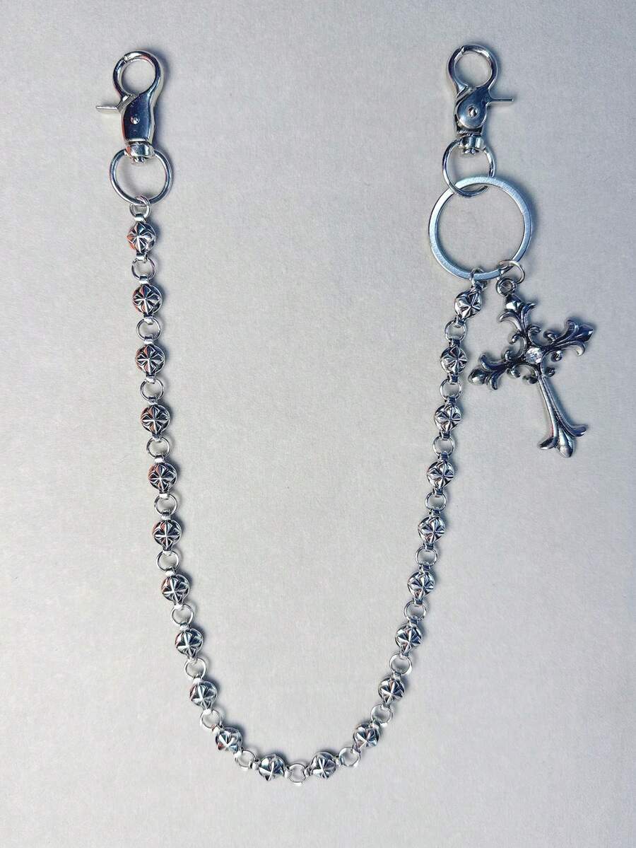 Rose Cross Pants Chain Waist Chain Lobster Clasp Pendant Wallet Chain ...