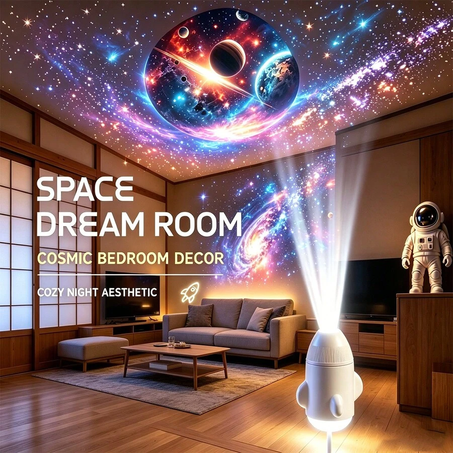 Rocket Star Projector, Galaxy Nebula Night Light For Living Room ...