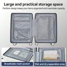 Tidal flash 20 Inch Carry On Luggage, Hard-Shell Suitcase With Front ...