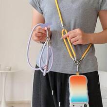 1PC 2-In-1 Phone Lanyard Wrist Strap Phone Chain Pendant Crossbody ...